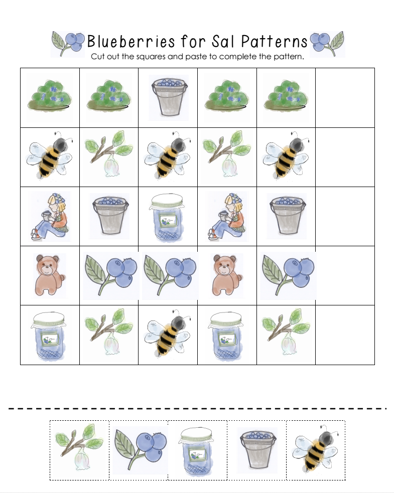 Blueberry for Sal Patterns FREEBIE! | Little Learning Lane